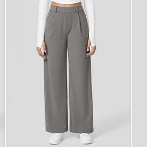HALARA | Pants & Jumpsuits | Halara High Waisted Straight Leg Grey Work ...